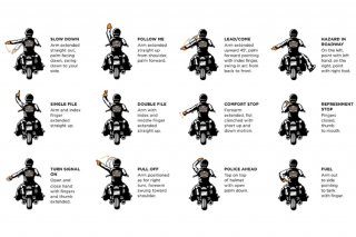 Motorcycle Hand Signal Guide | Sherpa Auto Transport